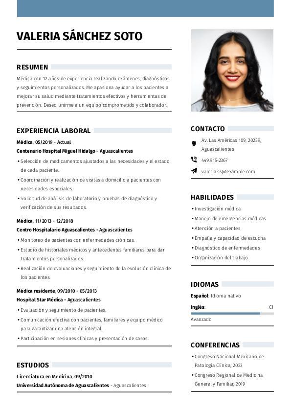 Cómo hacer un currículum de médico: ejemplos | miCVideal