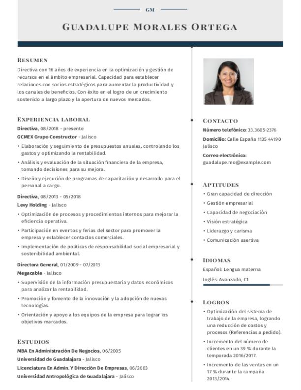 Cómo hacer un currículum de directivo: ejemplos | miCVideal