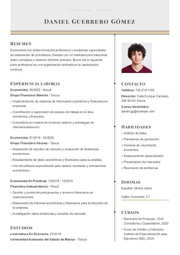 Cómo hacer un currículum de economista: ejemplos | miCVideal