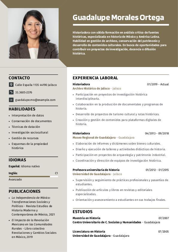 Cómo hacer un currículum de historiador: ejemplos | miCVideal