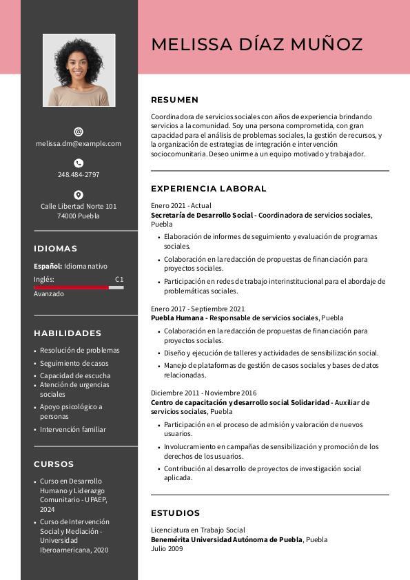 CV de coordinador de proyectos sociales y ejemplos | miCVideal